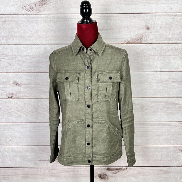 Level 99 | Jackets & Coats | Level 99 Gina Utility Shacket Linen Blend ...